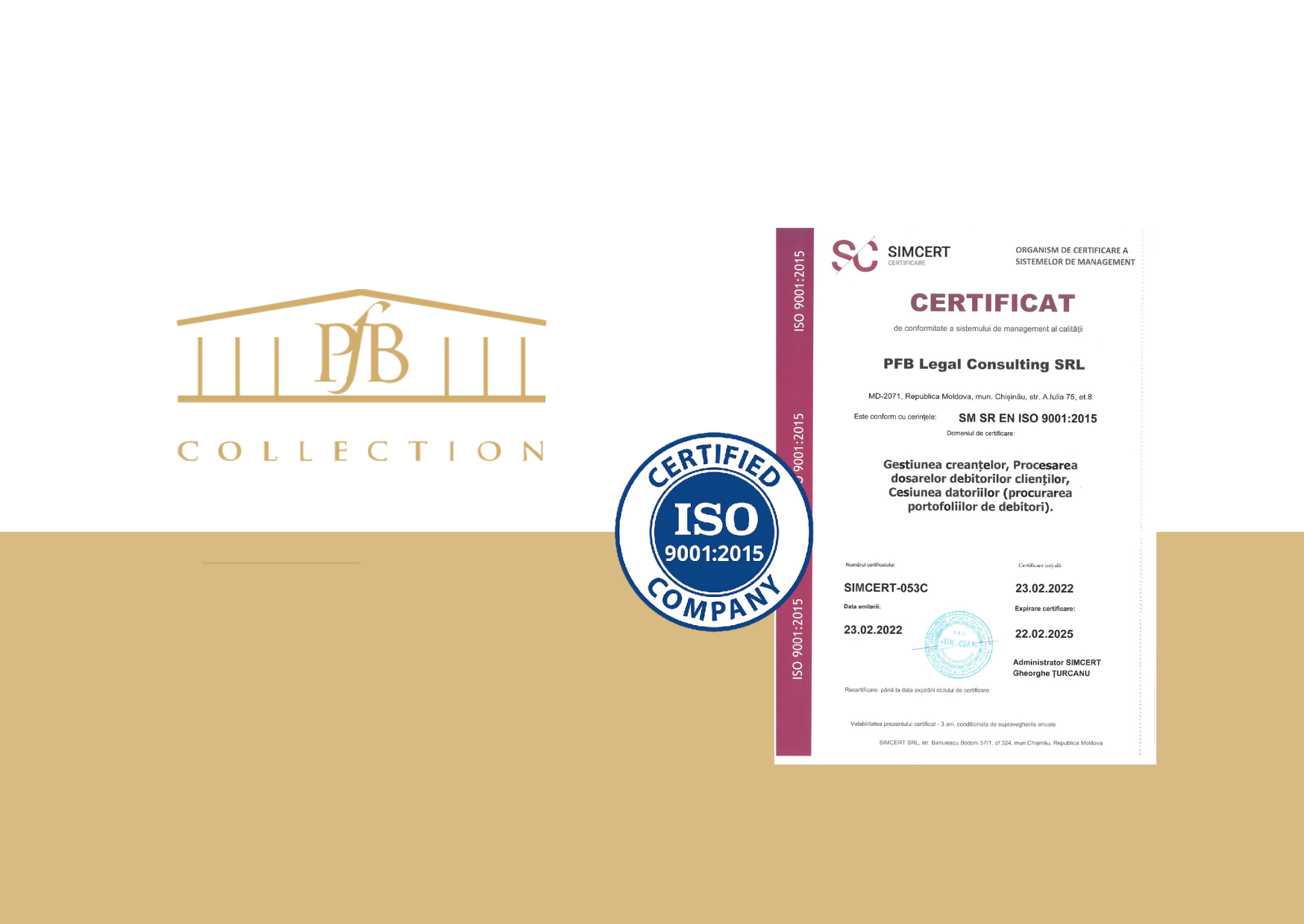 PfB Collection a obţinut Certificatul de Conformitate a Sistemului de Management al Calităţii ...